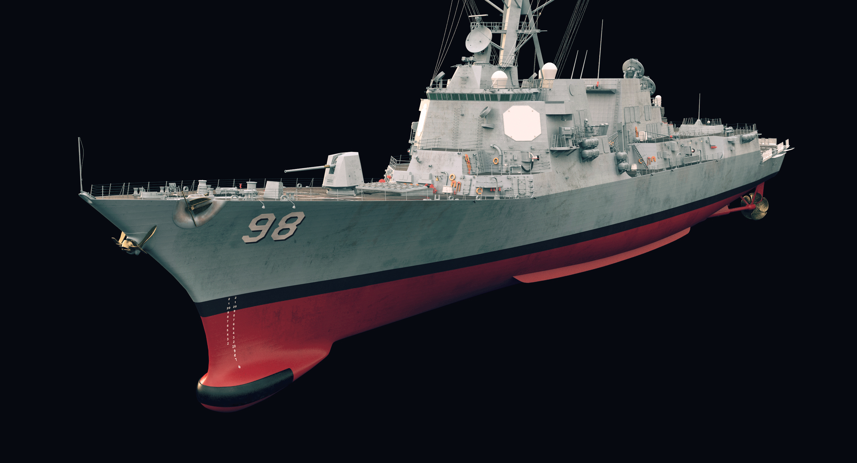 3d model of uss forrest sherman