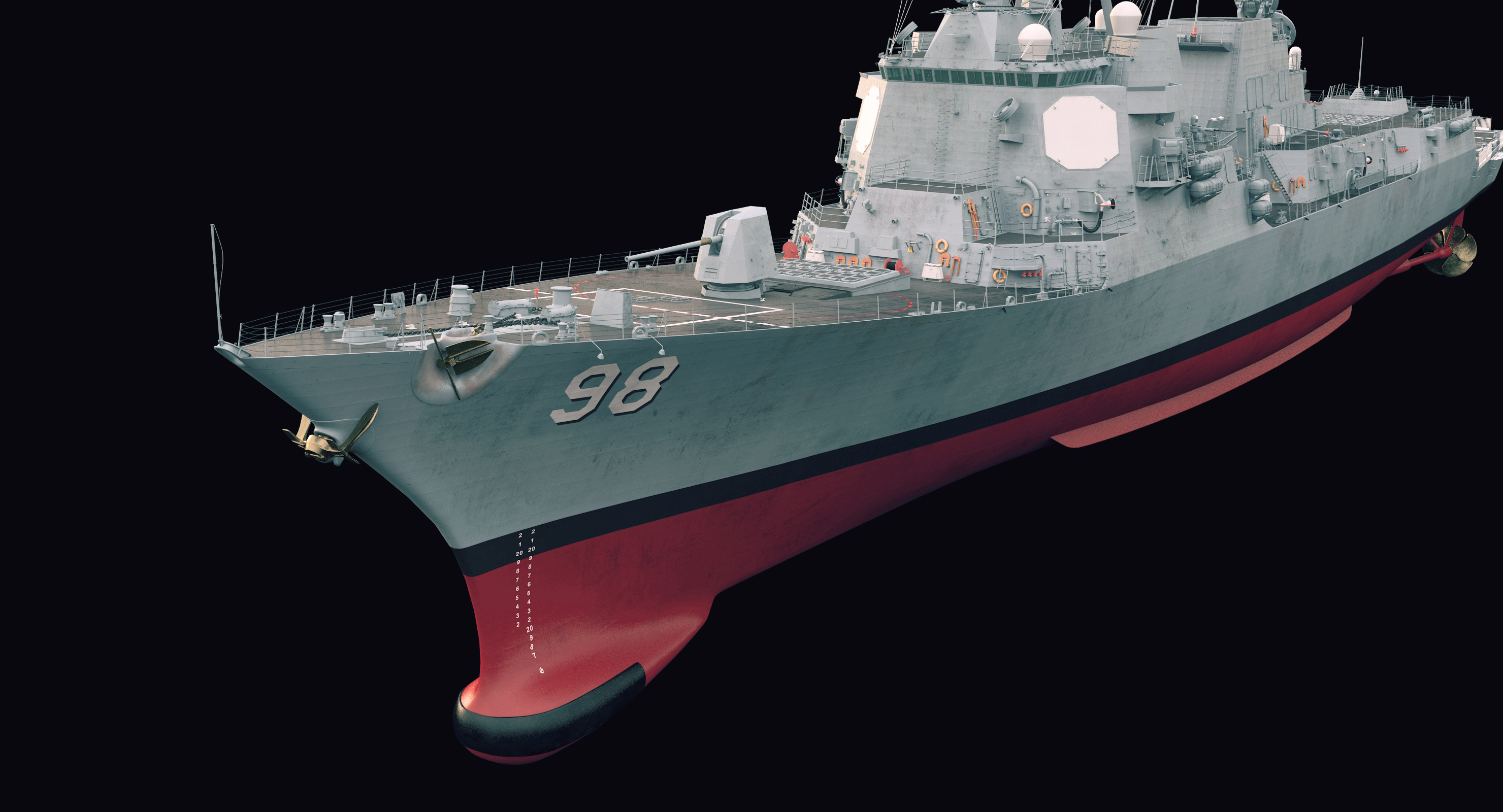 3d model of uss forrest sherman