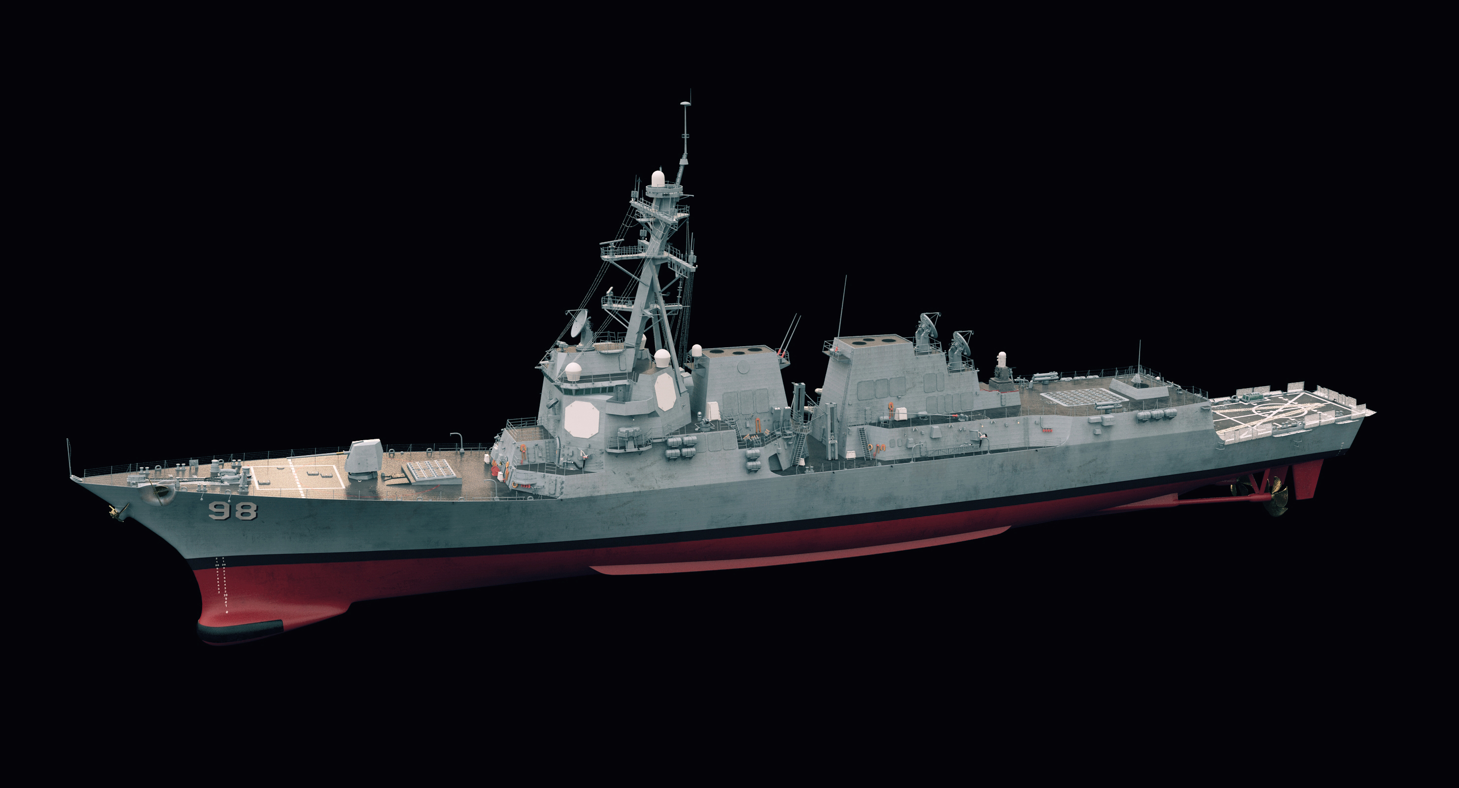 3d model of uss forrest sherman
