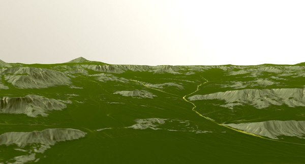 3d model hills cliffs terrain