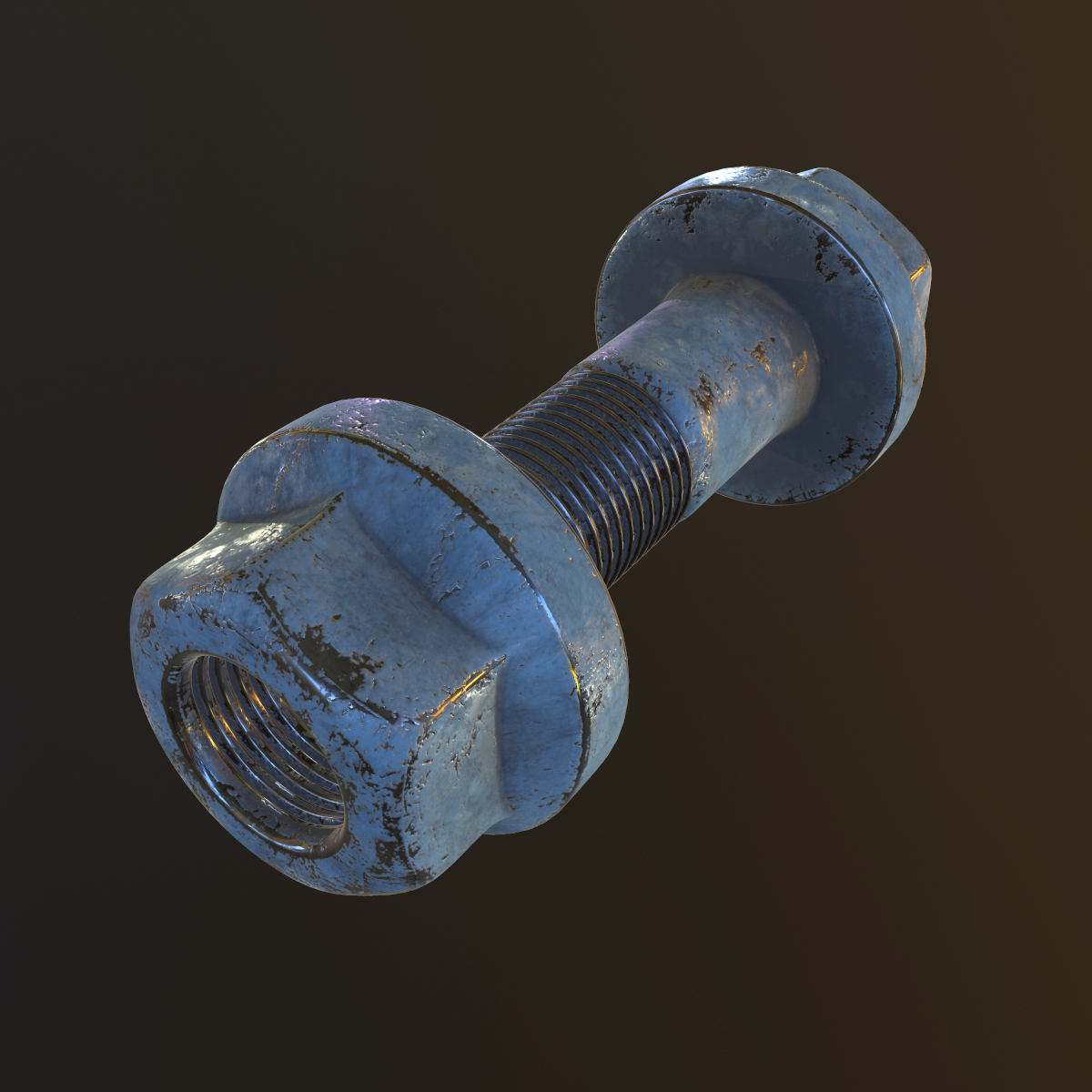 3d max worn nut bolt