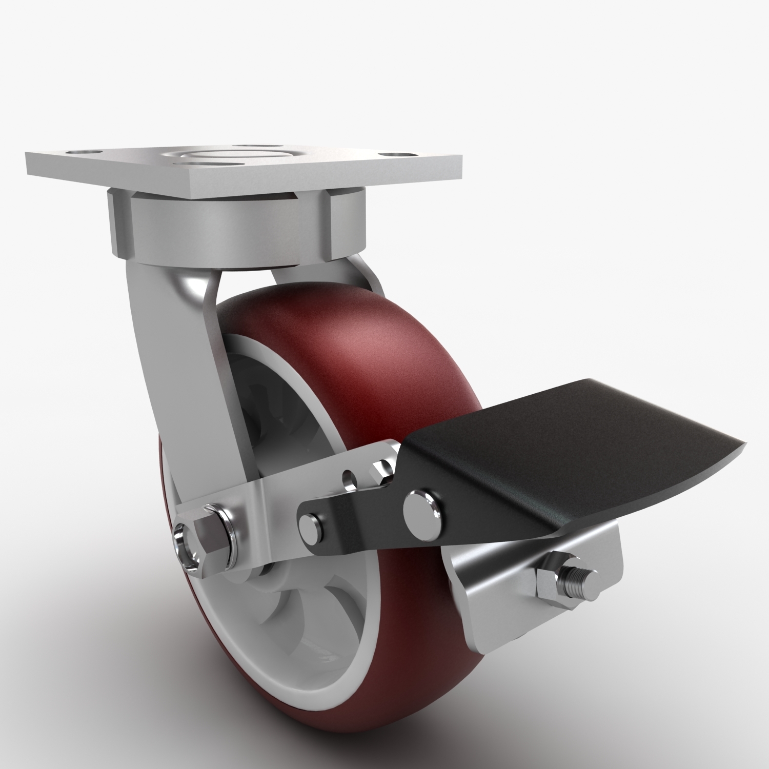 3d model of caster wheel