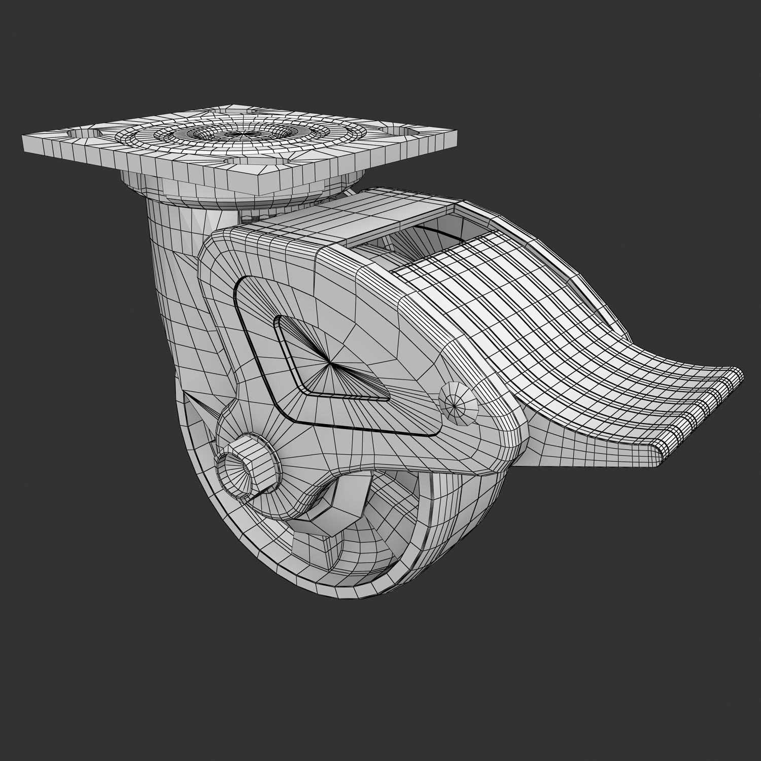 3d max caster wheel