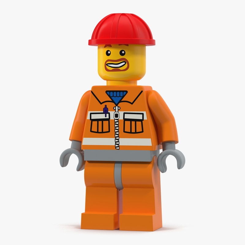 lego man builder 3d model