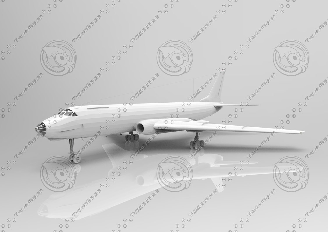 tupolev tu-104 3d model