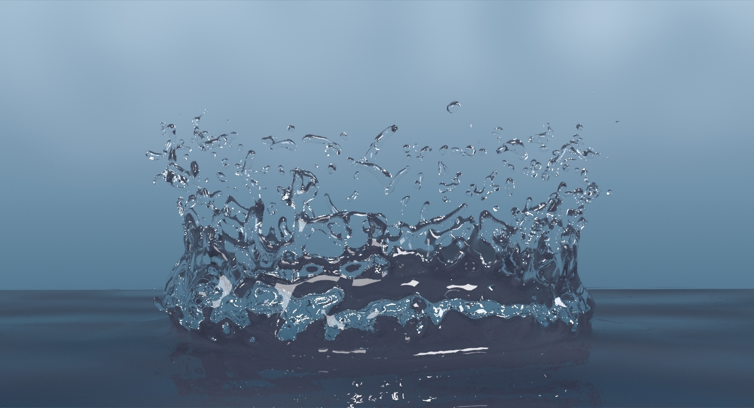 3d model droplet realflow flow