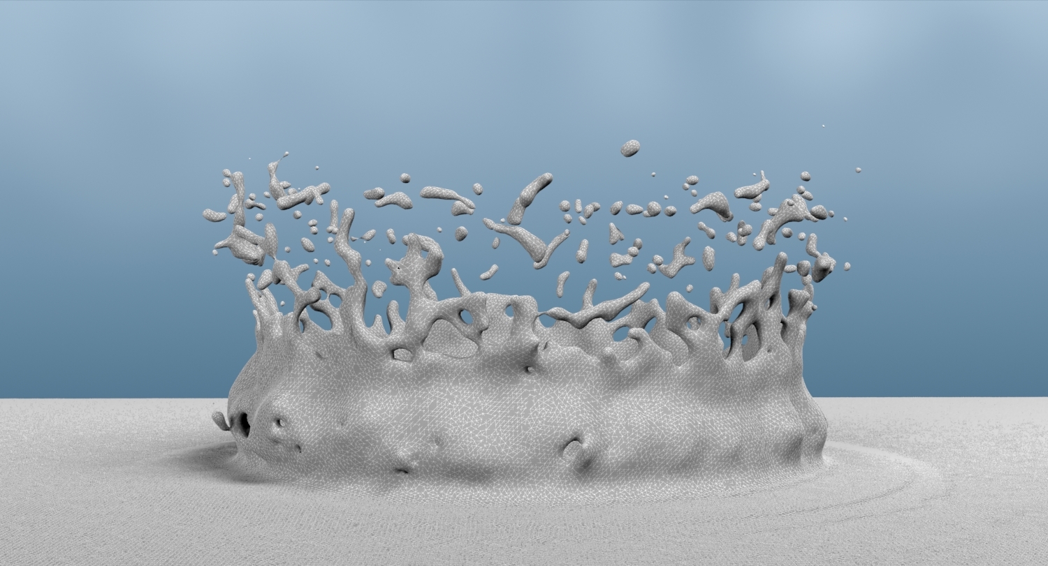 3d model droplet realflow flow