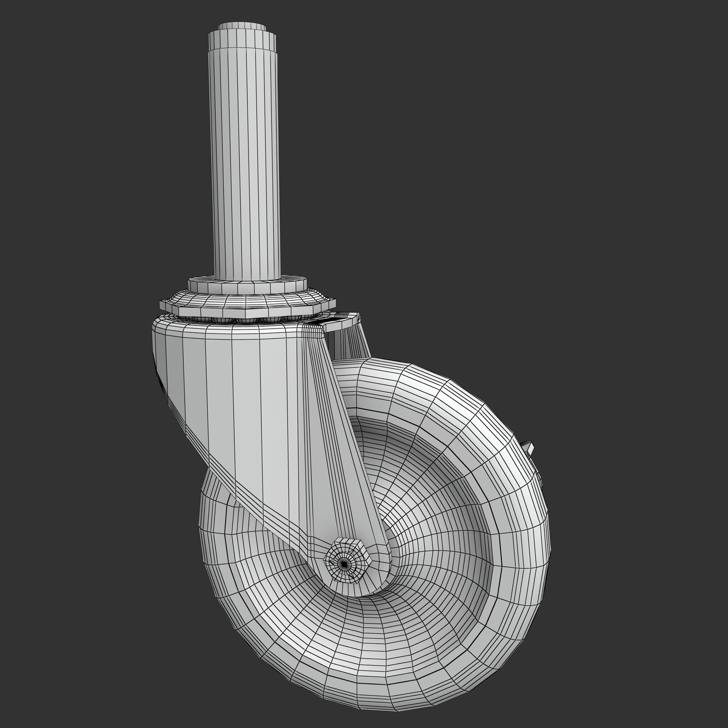 3d caster wheel model