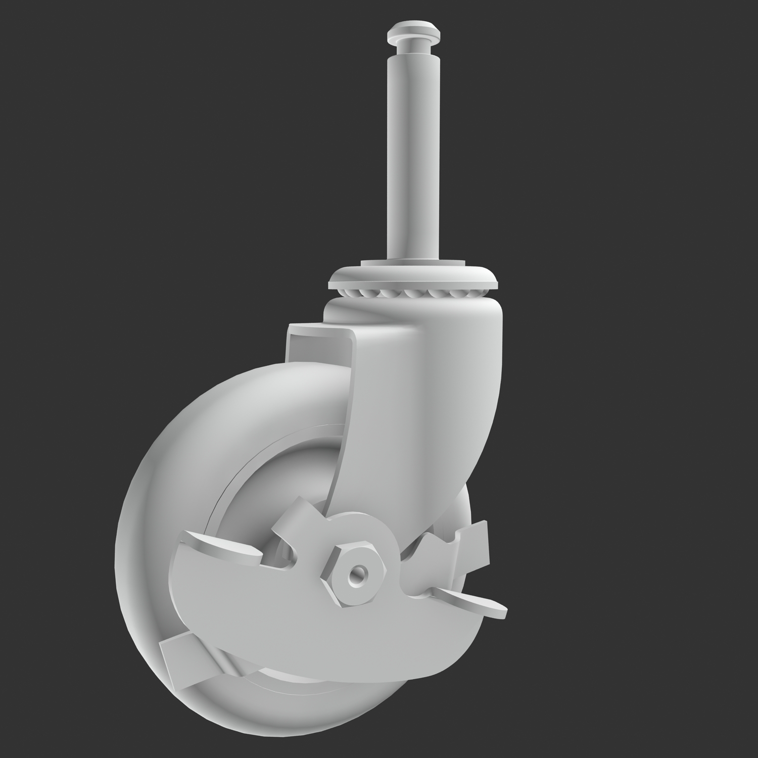 3d caster wheel model