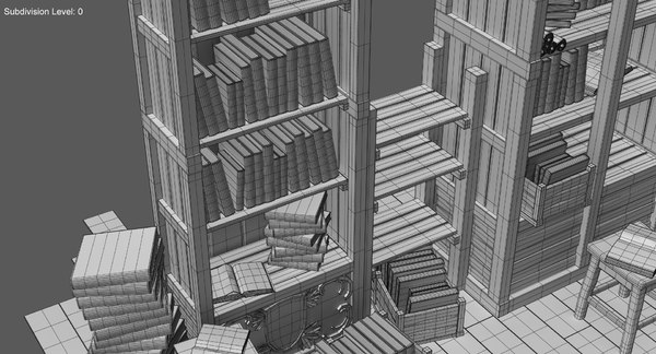 3d model book display