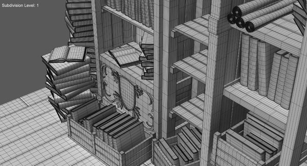 3d model book display