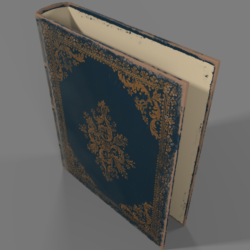 old book 3d model