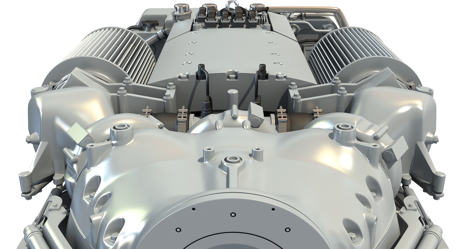 Motor Marítimo Diesel para Embarcações e Navios Ia Modelo 3D ...