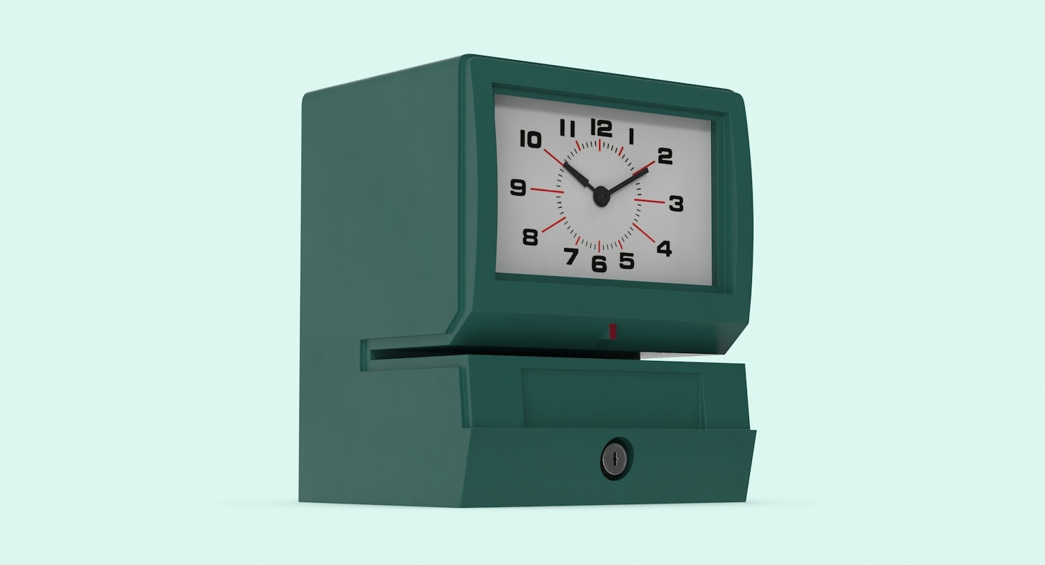 3d time punch clock