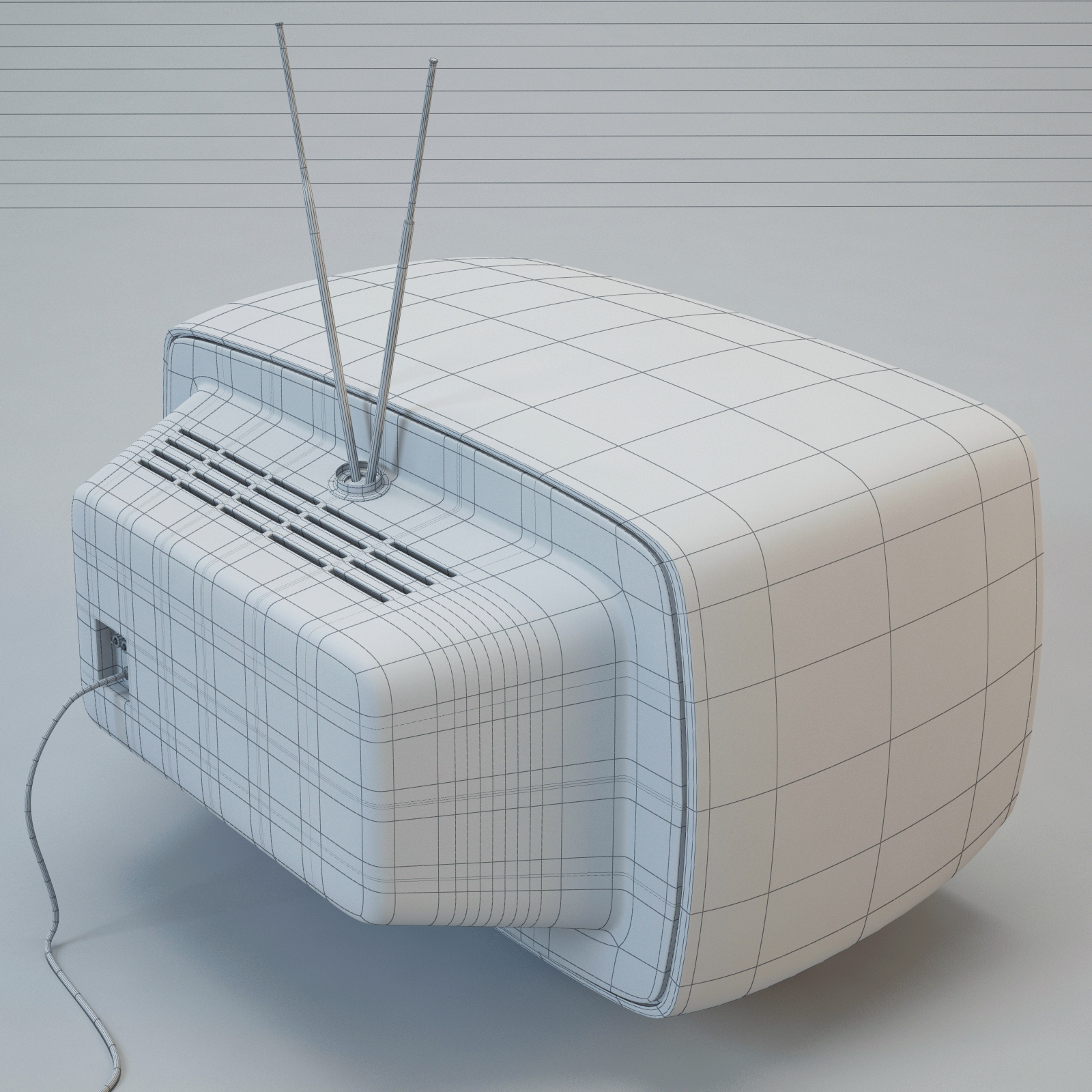 retro tv 3d model