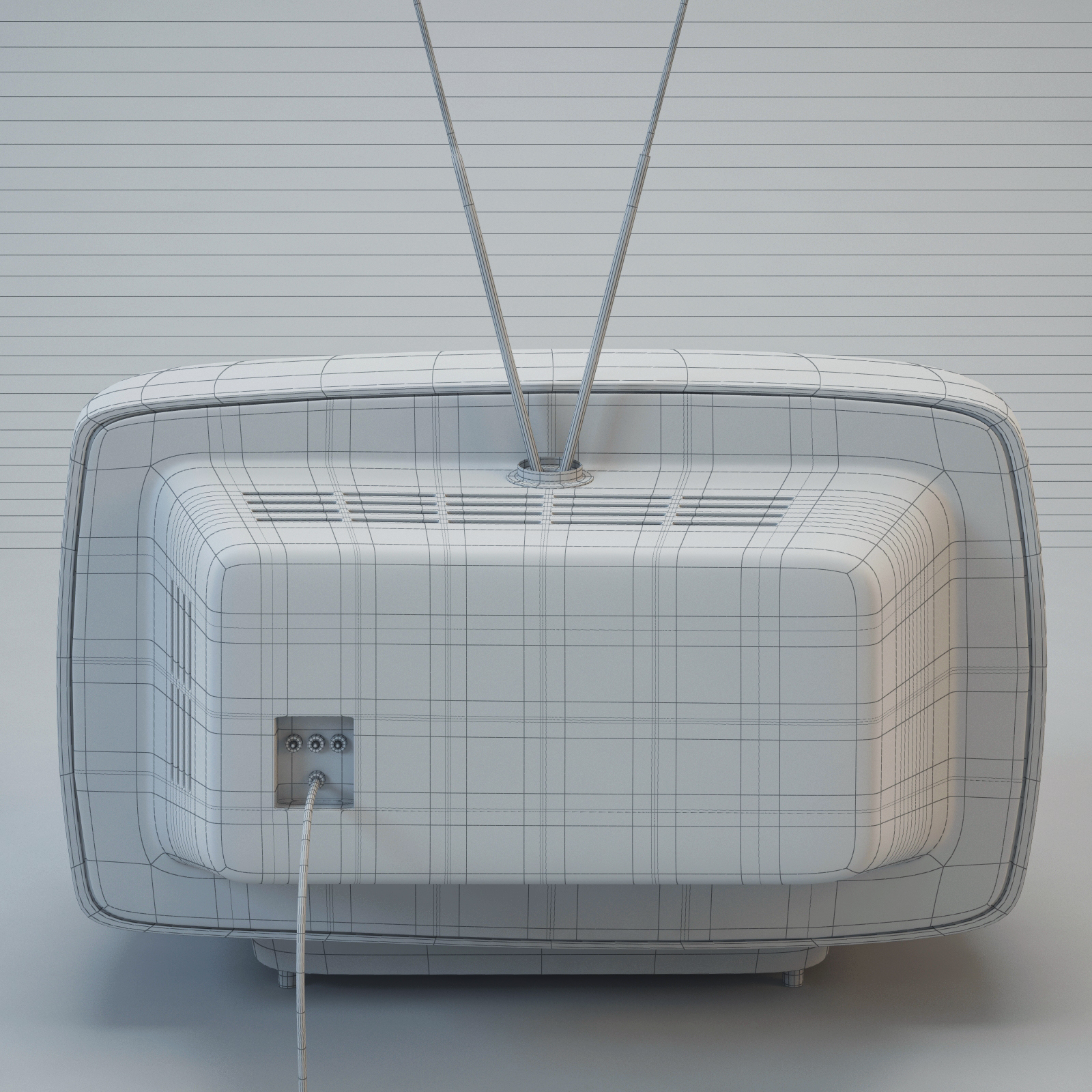 retro tv 3d model