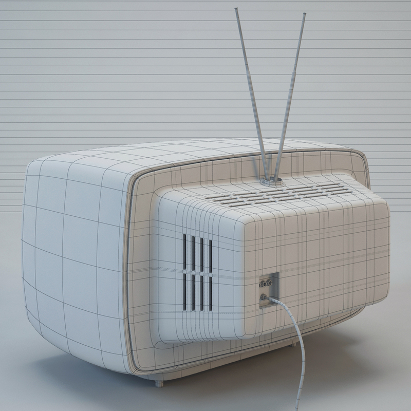 retro tv 3d model