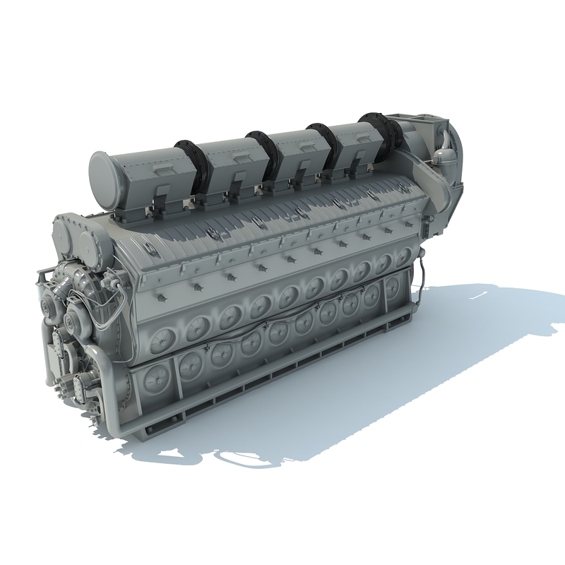 3d electro-motive emd locomotive diesel engine model