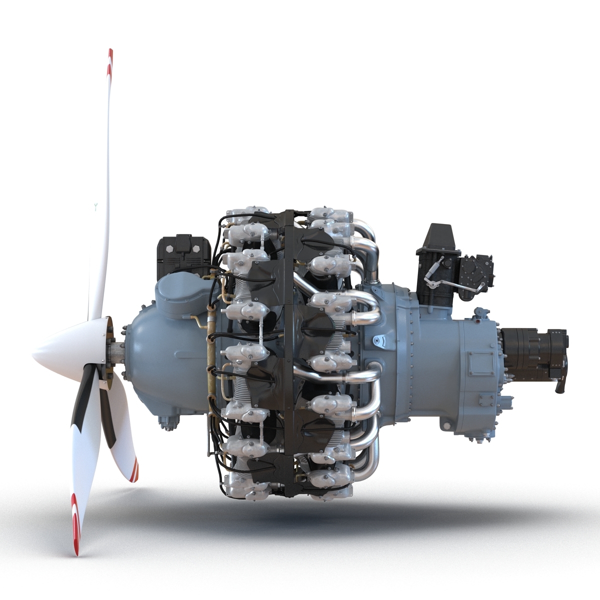 pratt whitney r 2800 3d max