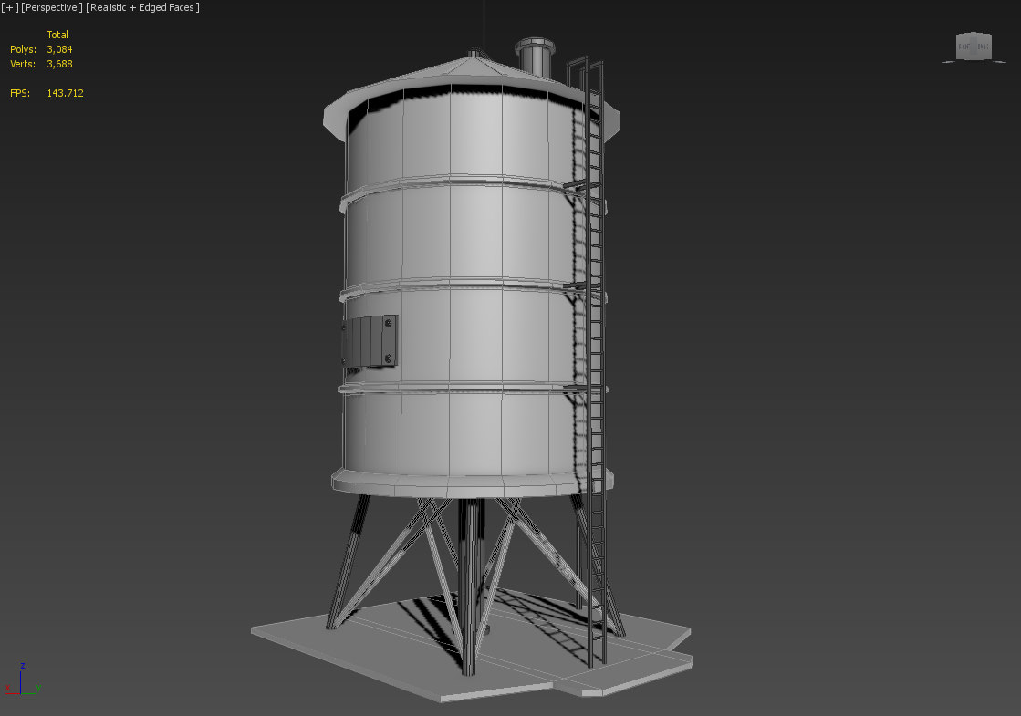 3d model water tank