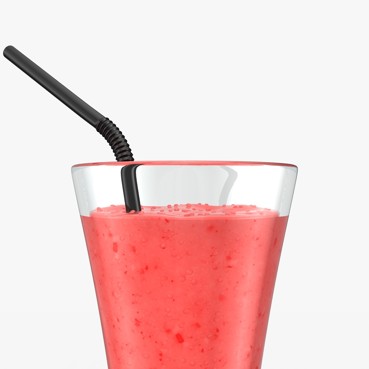 realistic smoothie strawberry banana 3d max