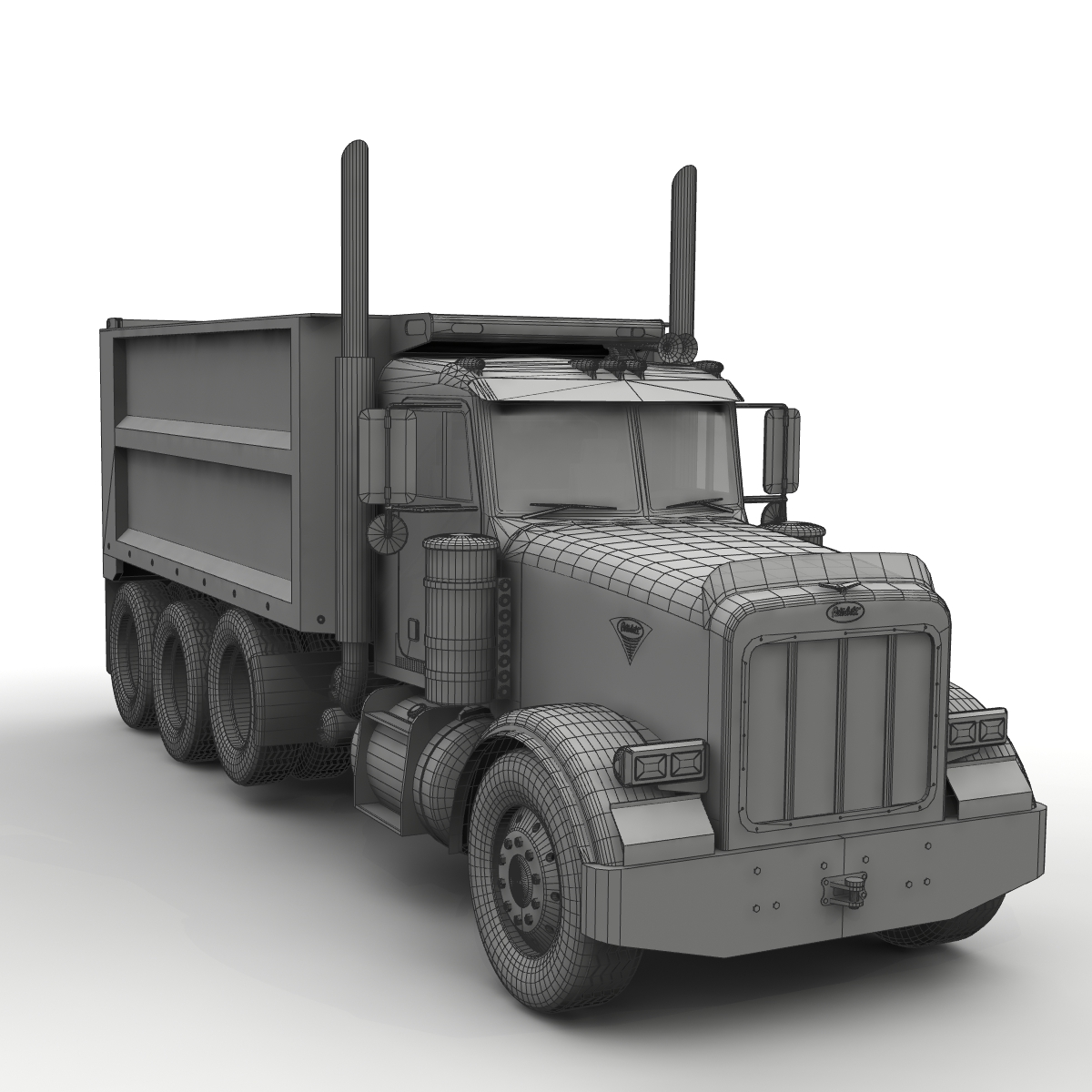 378 dump truck 3d model