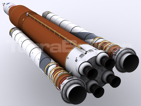 space launch sls heavy 3d model