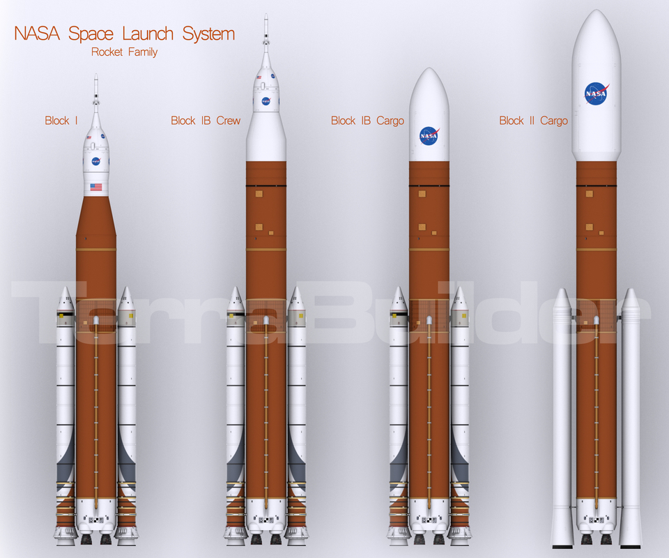 space launch sls heavy 3d model