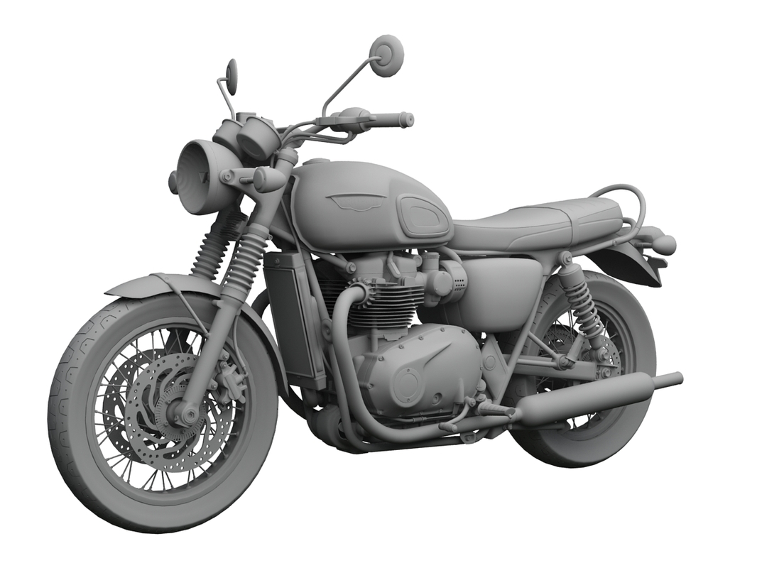 3d model triumph bonneville t120 black
