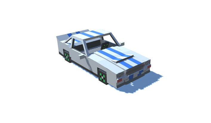 minecraft sport car 3d model
