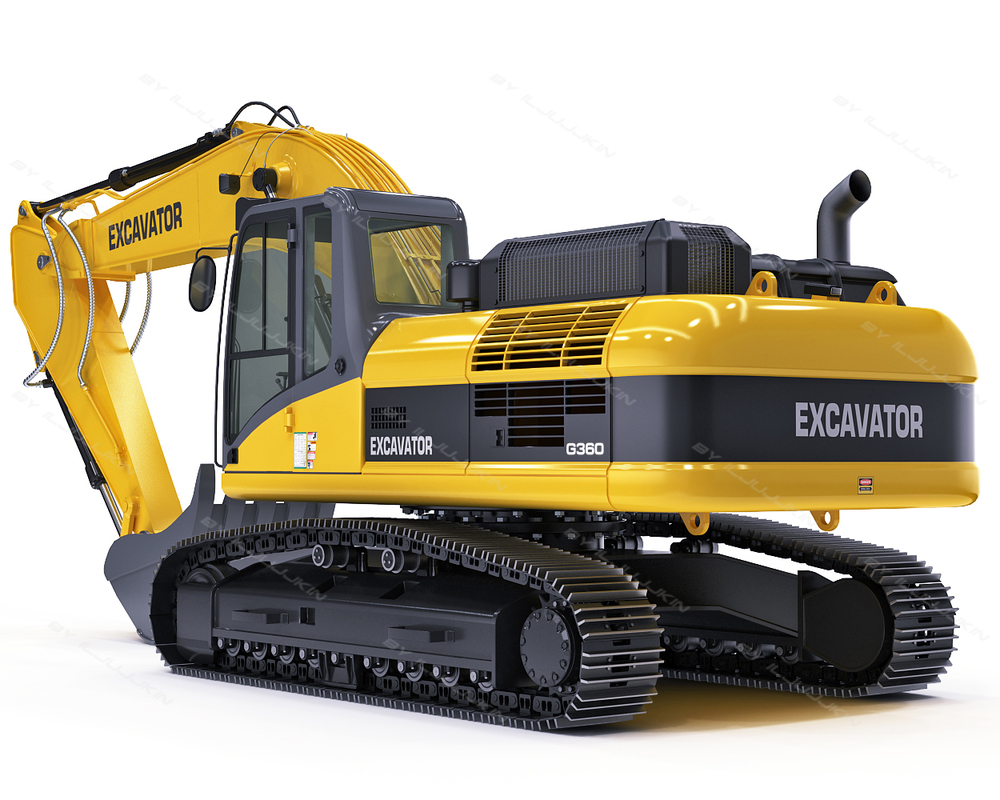 generic crawler excavator rigged max