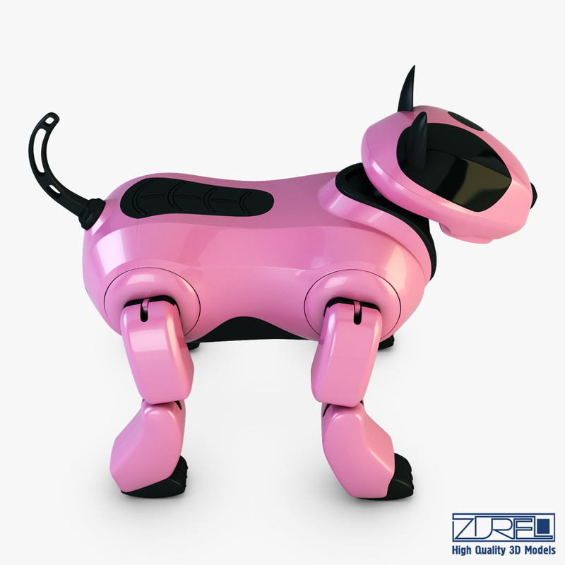 Genibo Robot Dog pink 3D-Modell - TurboSquid 1007735