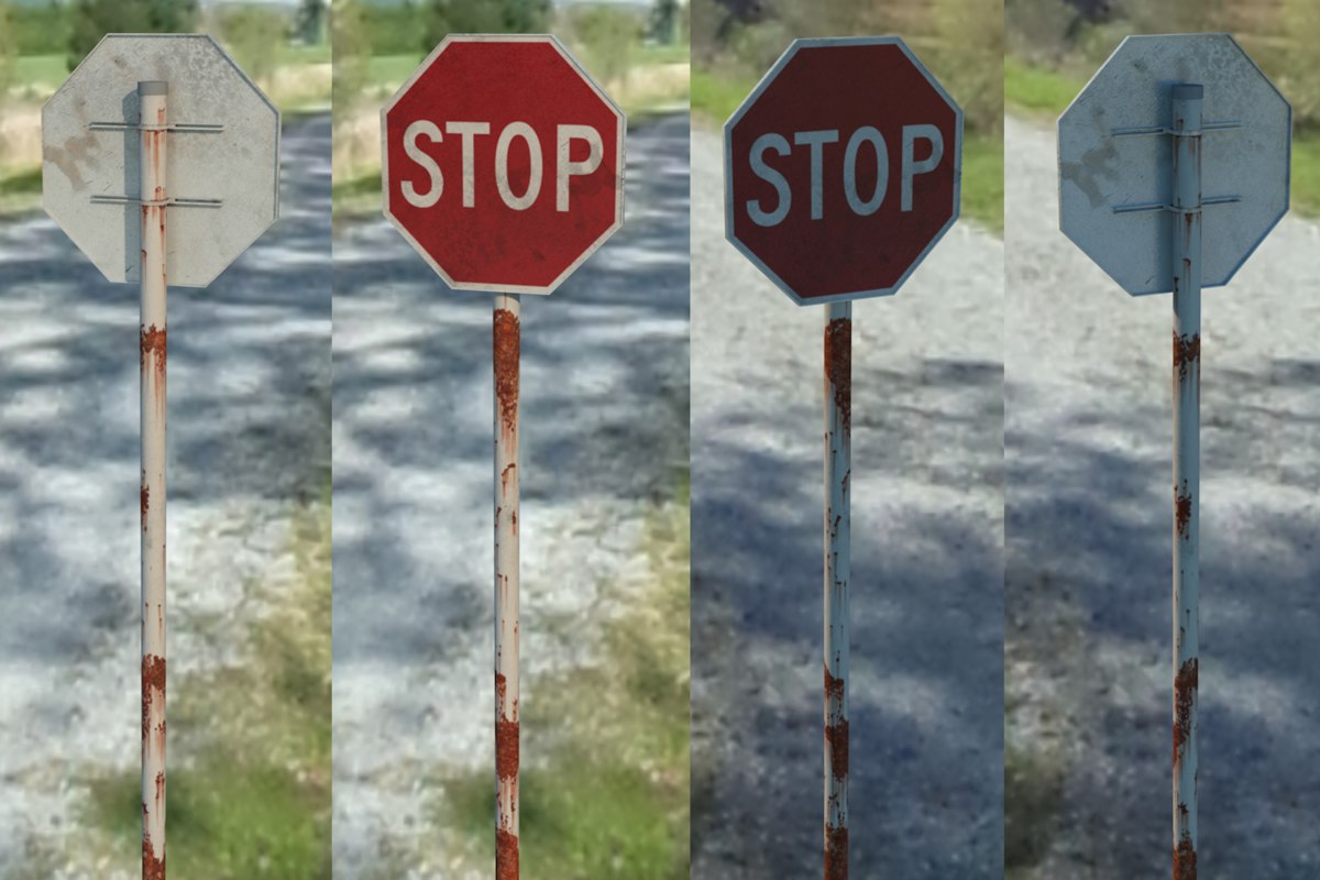 3d model stop sign