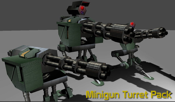 minigun turret 3d ma