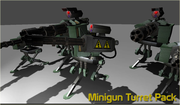 minigun turret 3d ma