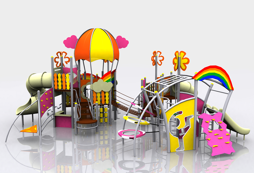 rainbow playground 3d model