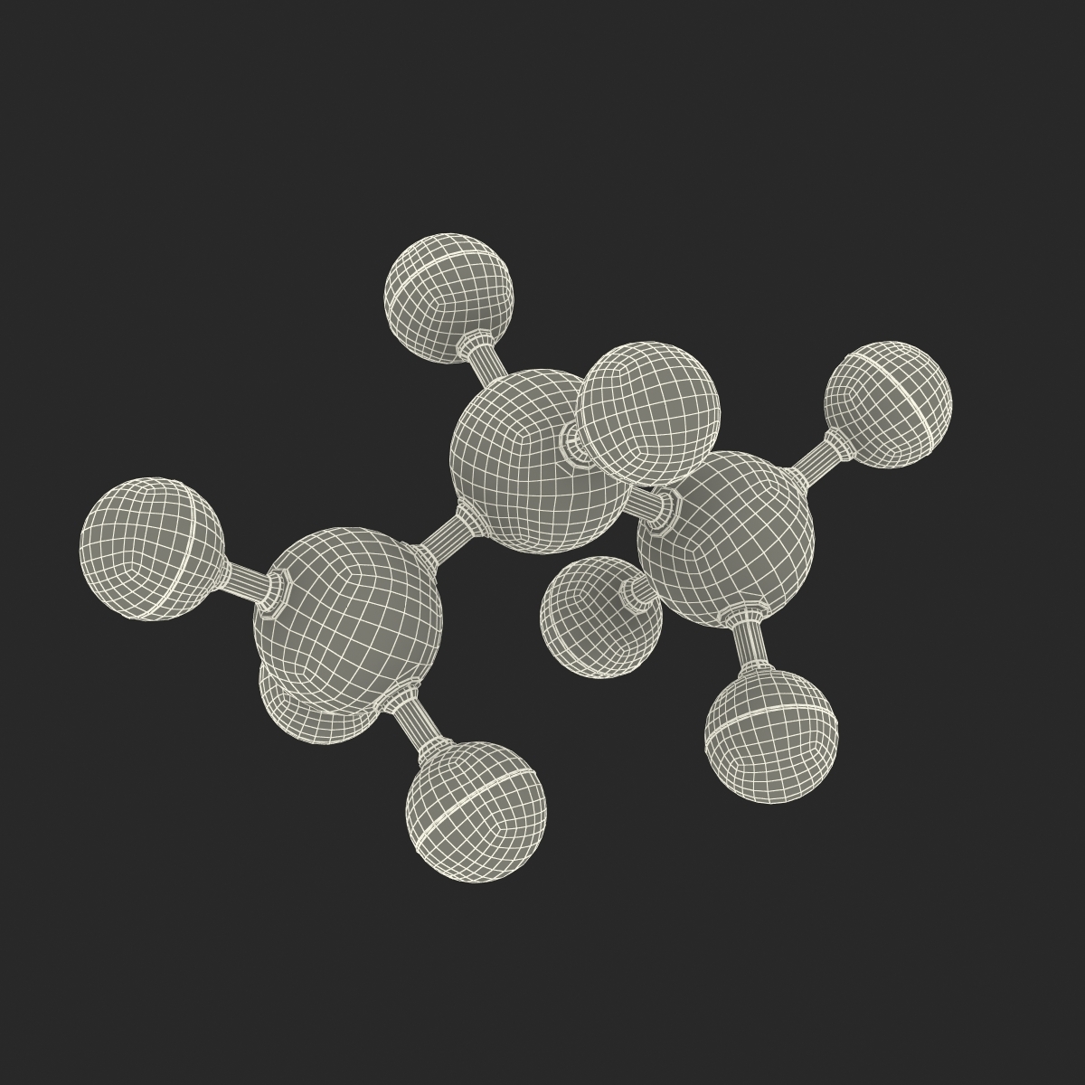 3d model of propane molecule