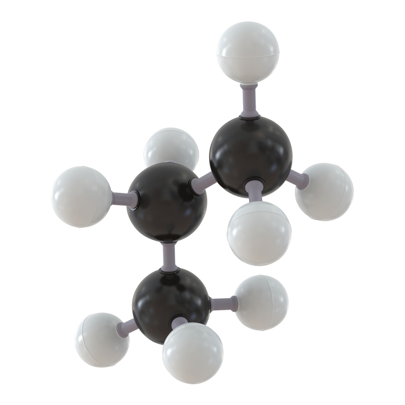 3d model of propane molecule