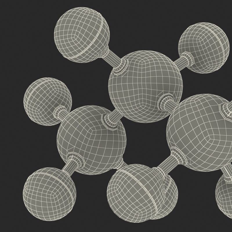 3d model of propane molecule