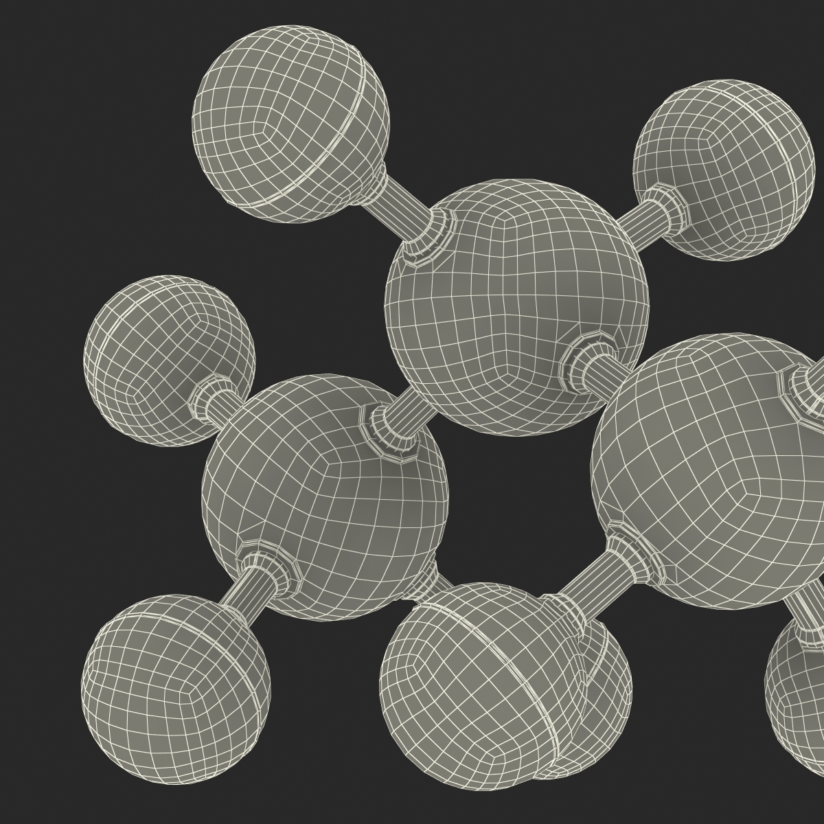 3d model of propane molecule