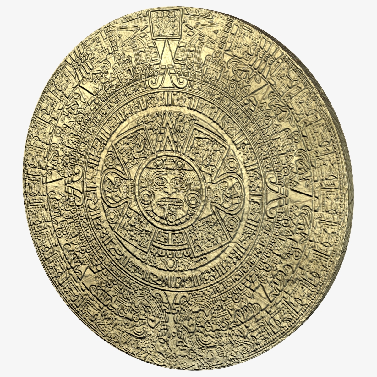 3d model aztec calendar