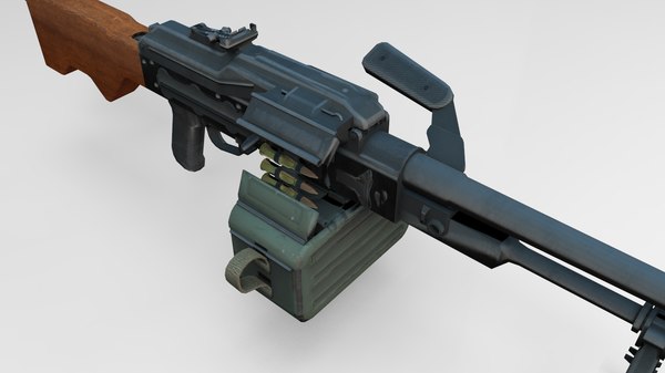3d m84 machine gun model