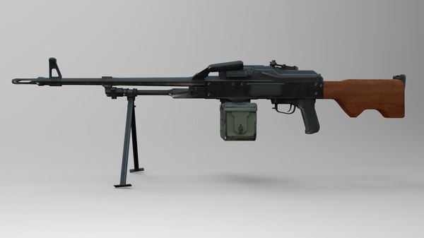 3d m84 machine gun model