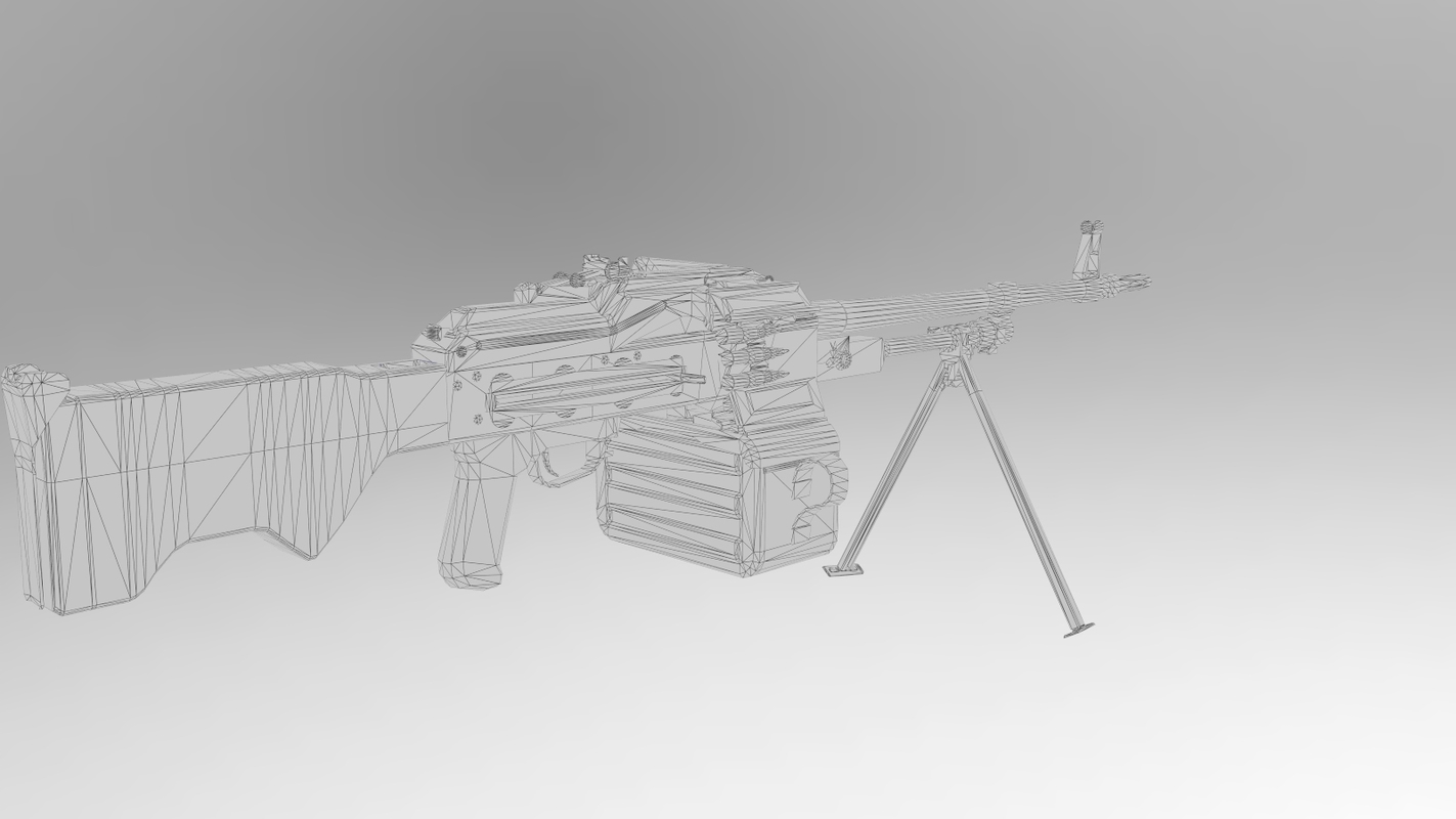 3d m84 machine gun model