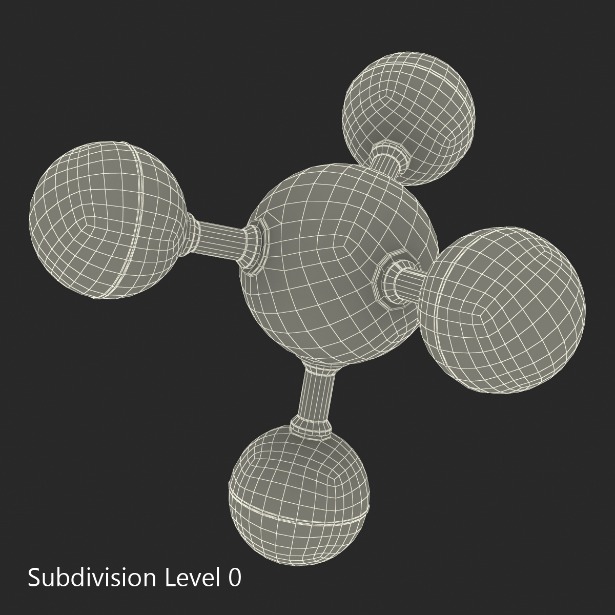 3d model methane molecule
