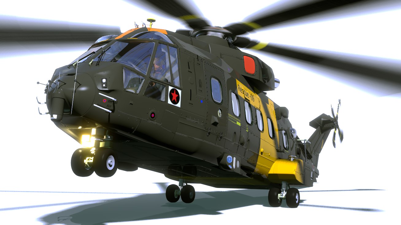3d model eh 101 helicopter