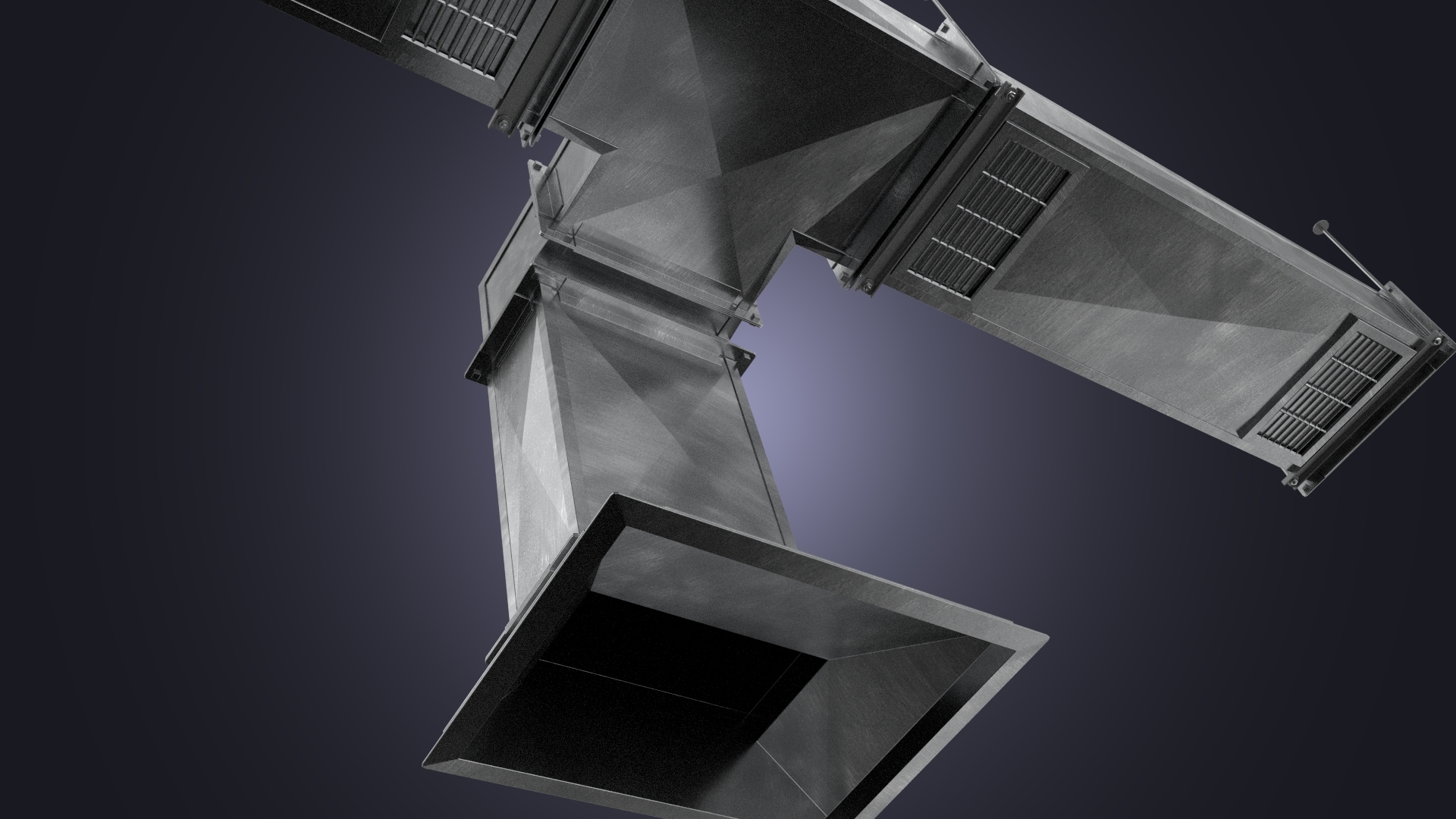 square air ducts 3d model