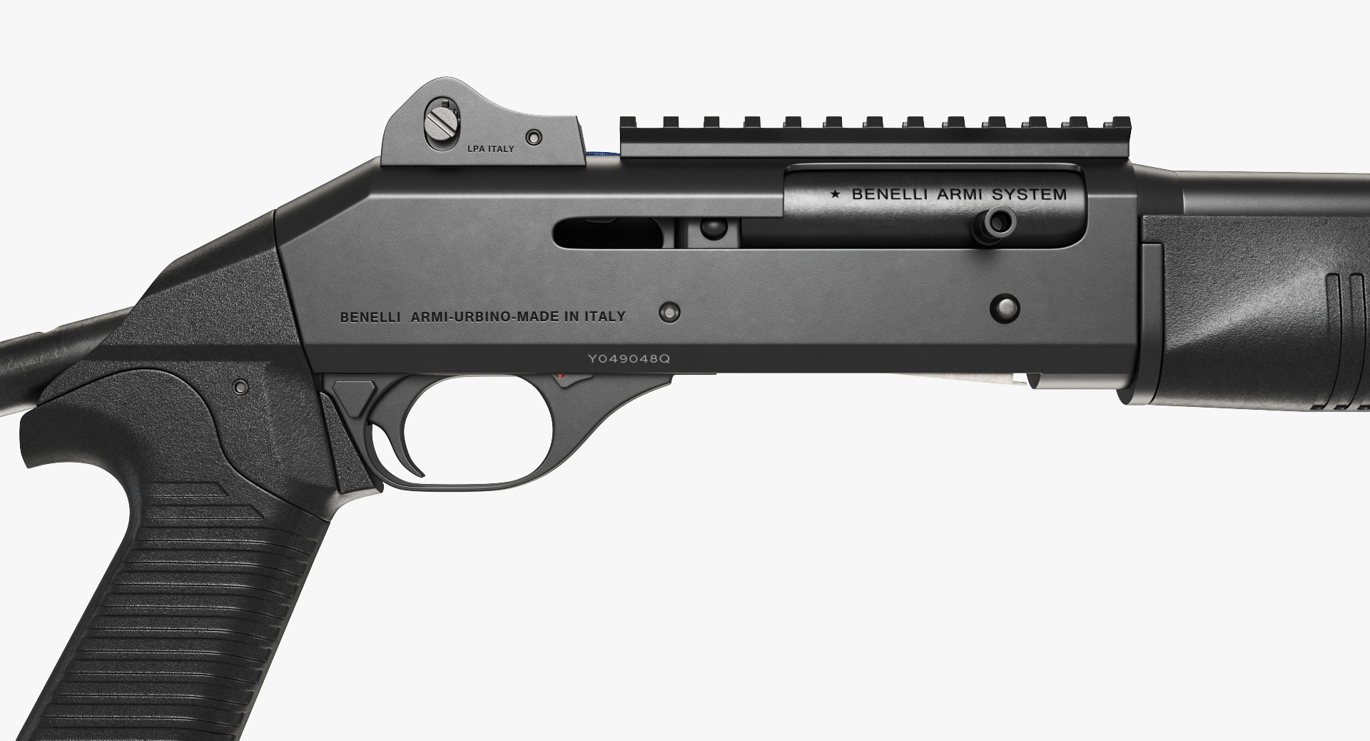 3d model of shotgun benelli m4