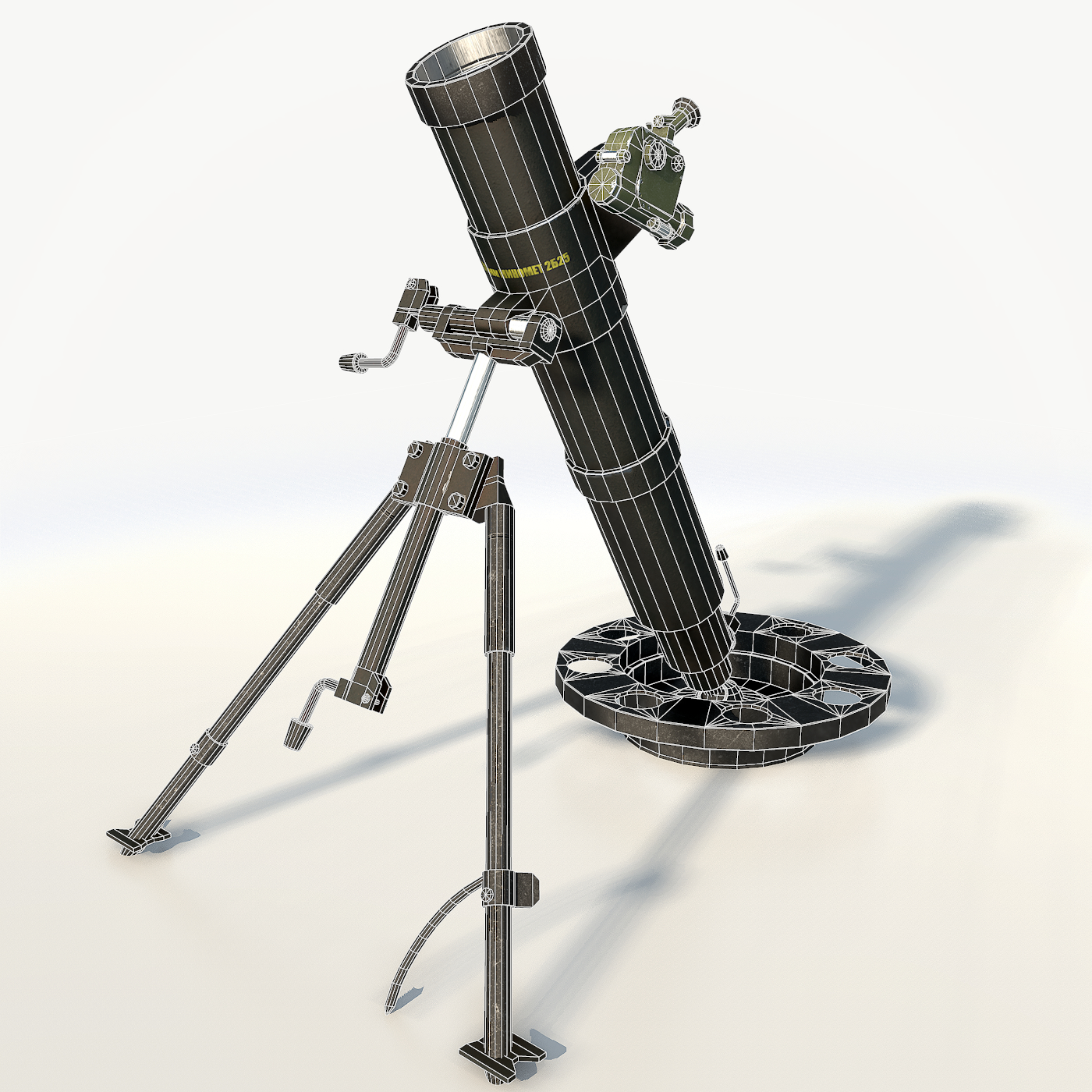 3d model mortar 2b25