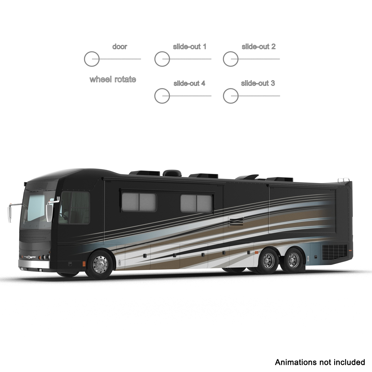 3d model of american recreation vehicle rv